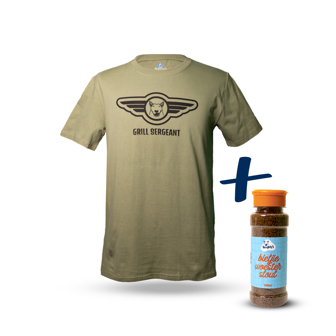 Grill Sergeant T-shirt & Woester Spice | The Hennie's Online Store ...